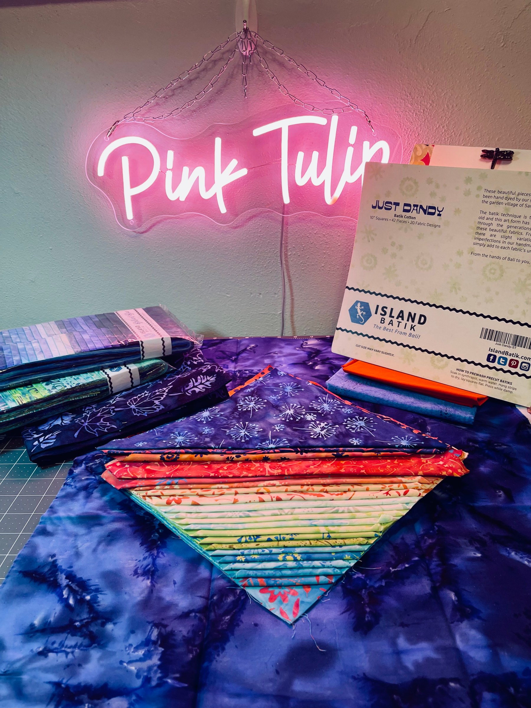 March 2025 Island Batik Challenge – Pink Tulip Quilting